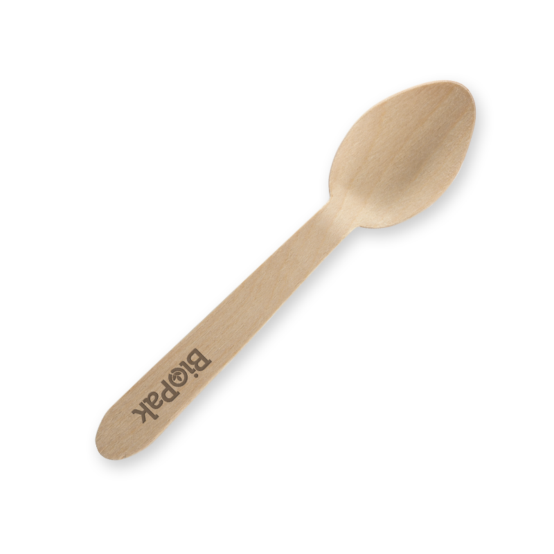 BioPak 10cm Coated Wooden Teaspoon – Paper Lane Packaging NZ