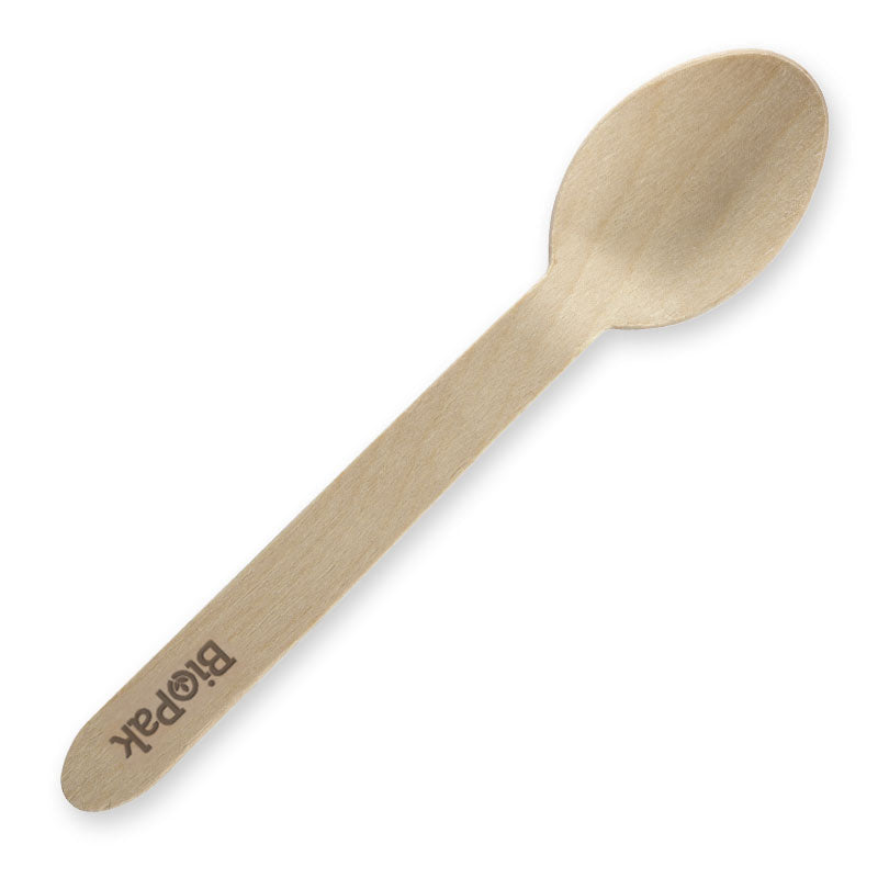 BioPak 16cm Wooden Spoon – Paper Lane Packaging NZ